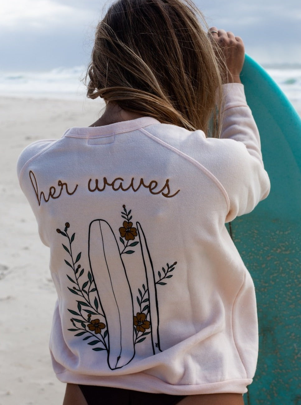 Cozy Post Surf Sweatshirts | Flowers & Fins – Her Waves